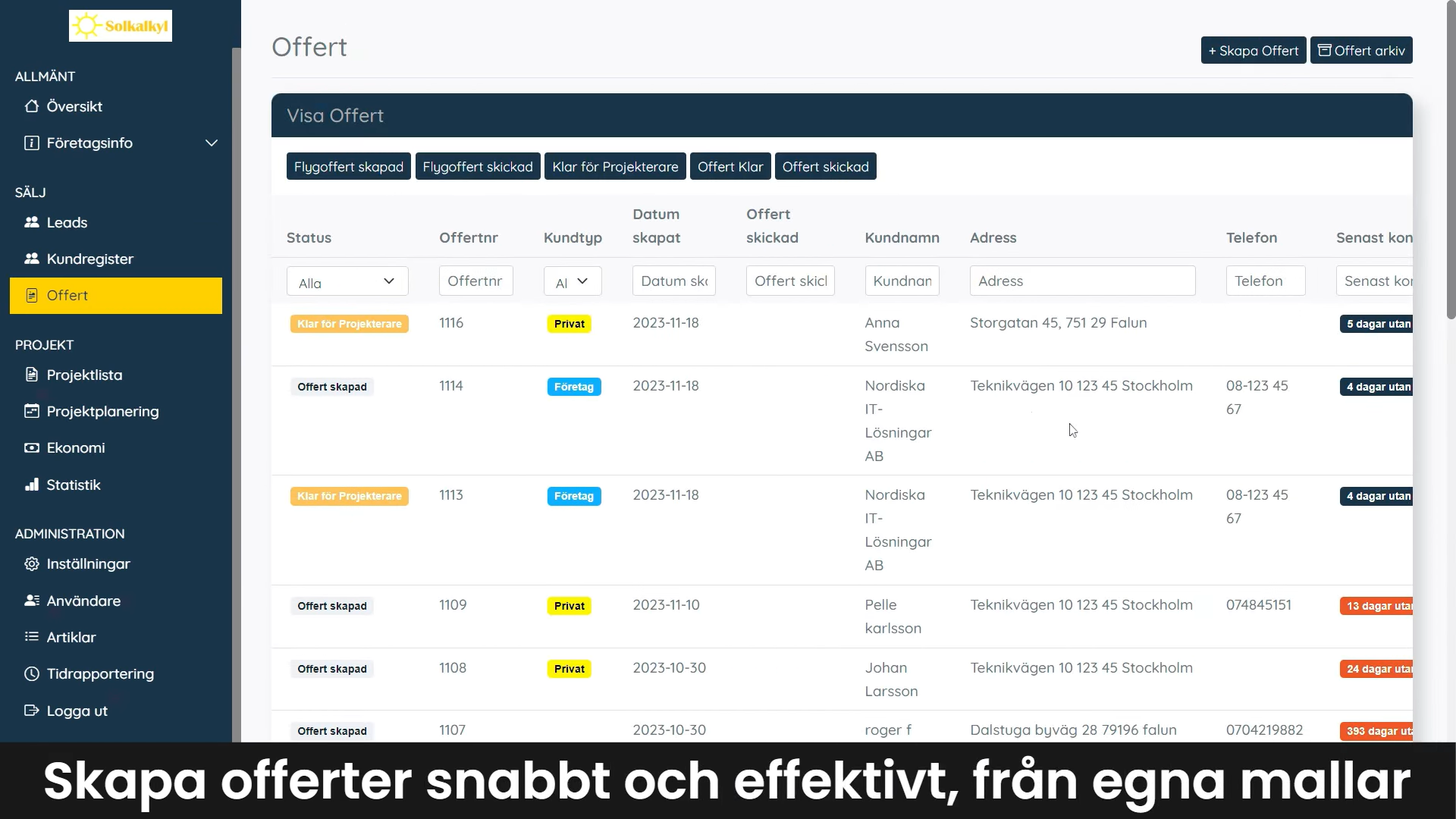 Offertverktyg | Scrillnet